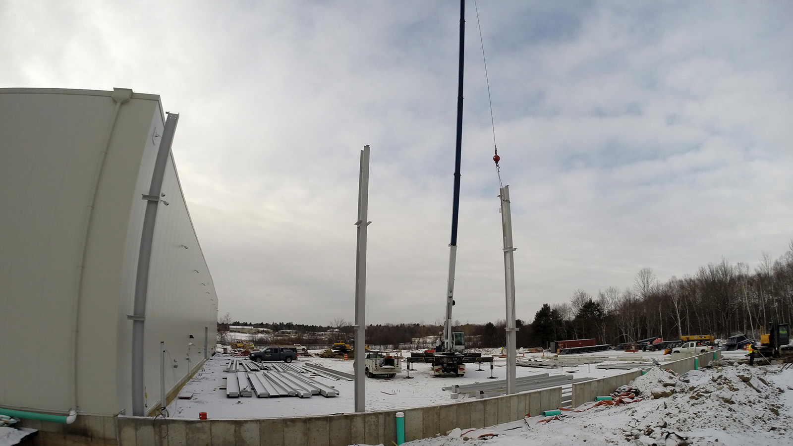 Time Lapse - 2017 Expansion, First Steel Beams