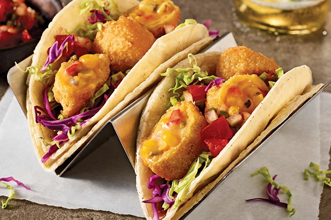 Foodservice Recipe: Southwestern Mini Tacos with Cheesy Corn Nuggets
