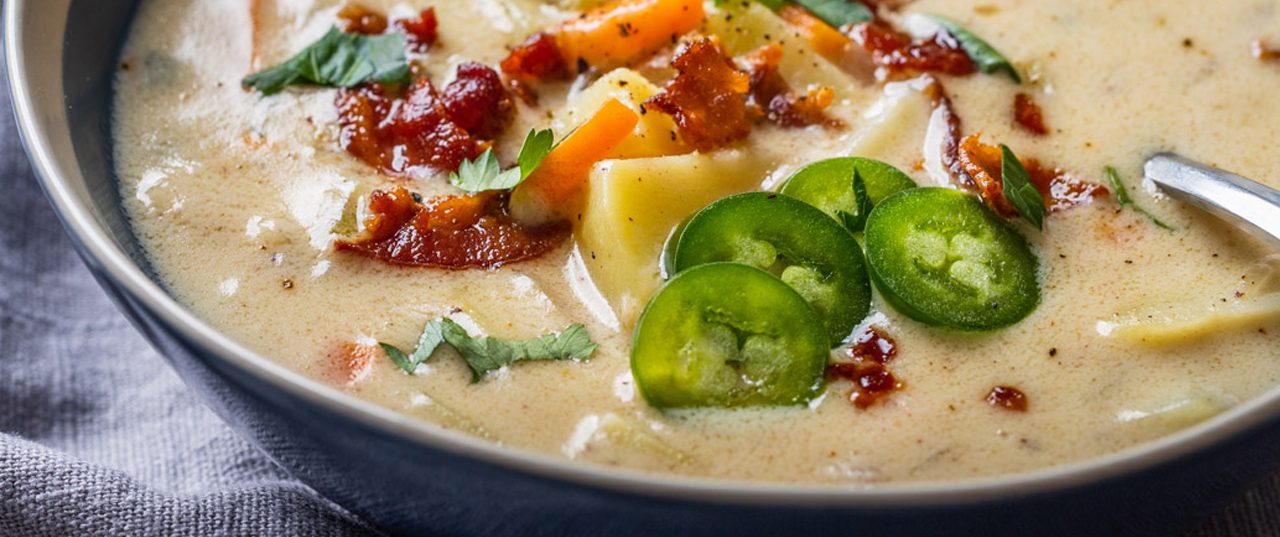 Foodservice Recipe: Smoky Jalapeño Cheddar Potato Soup
